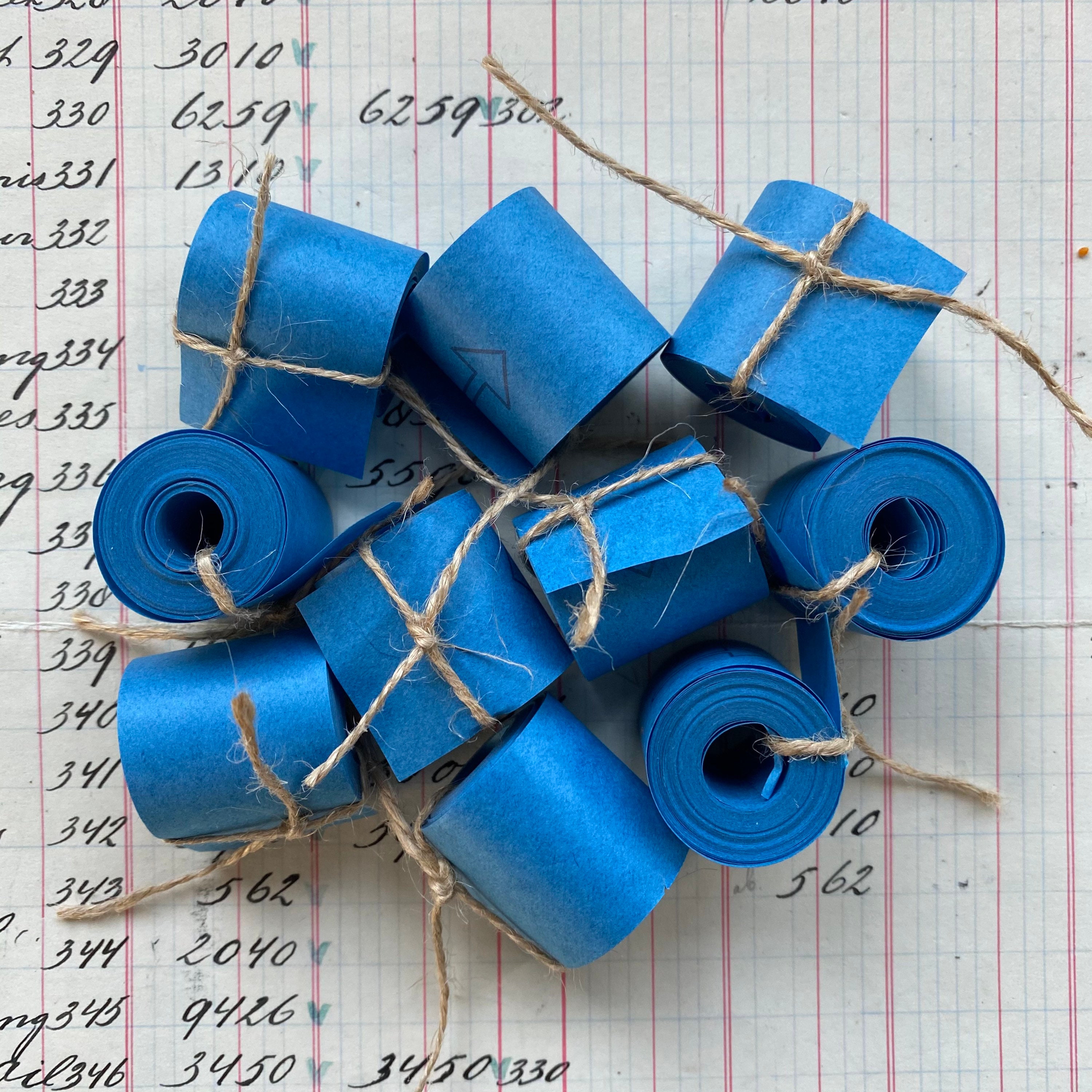 Mini Roll of BLUE Teletype Paper Morse Code Paper. Vintage - Etsy