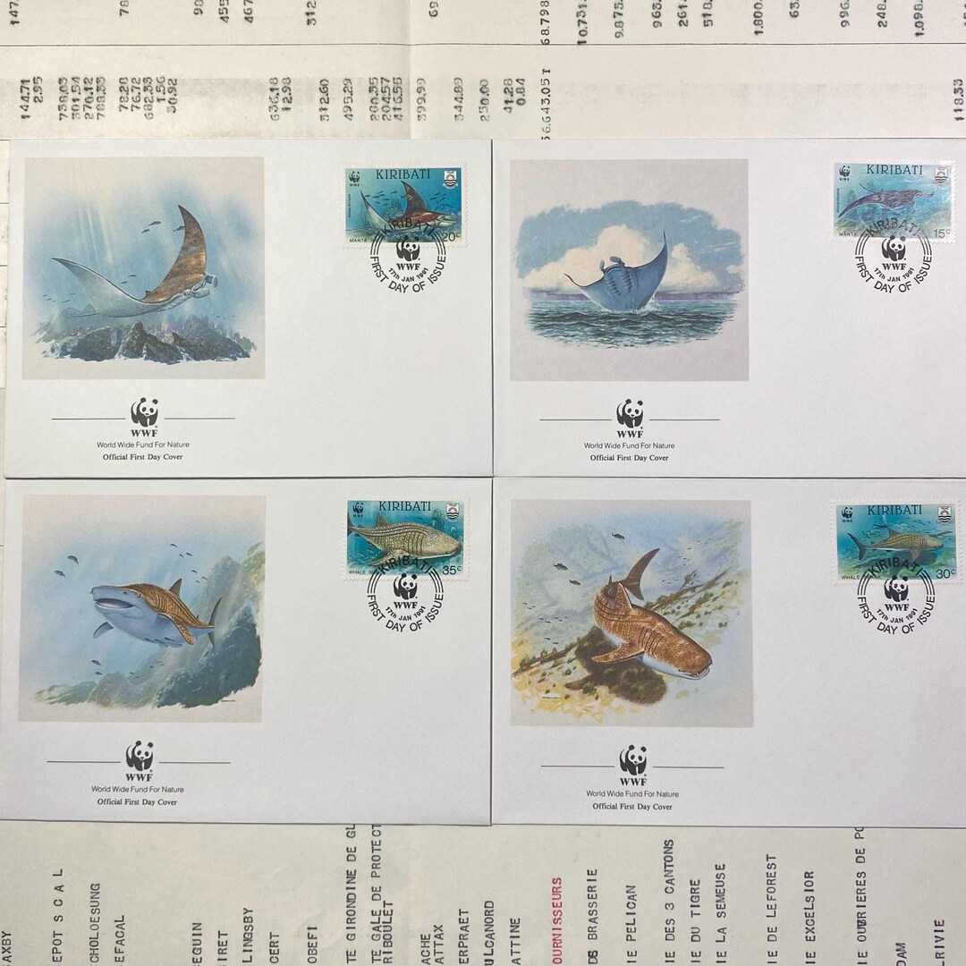 Beautiful WWF Envelopes With Matching Stamps. Set of 4 Official First ...