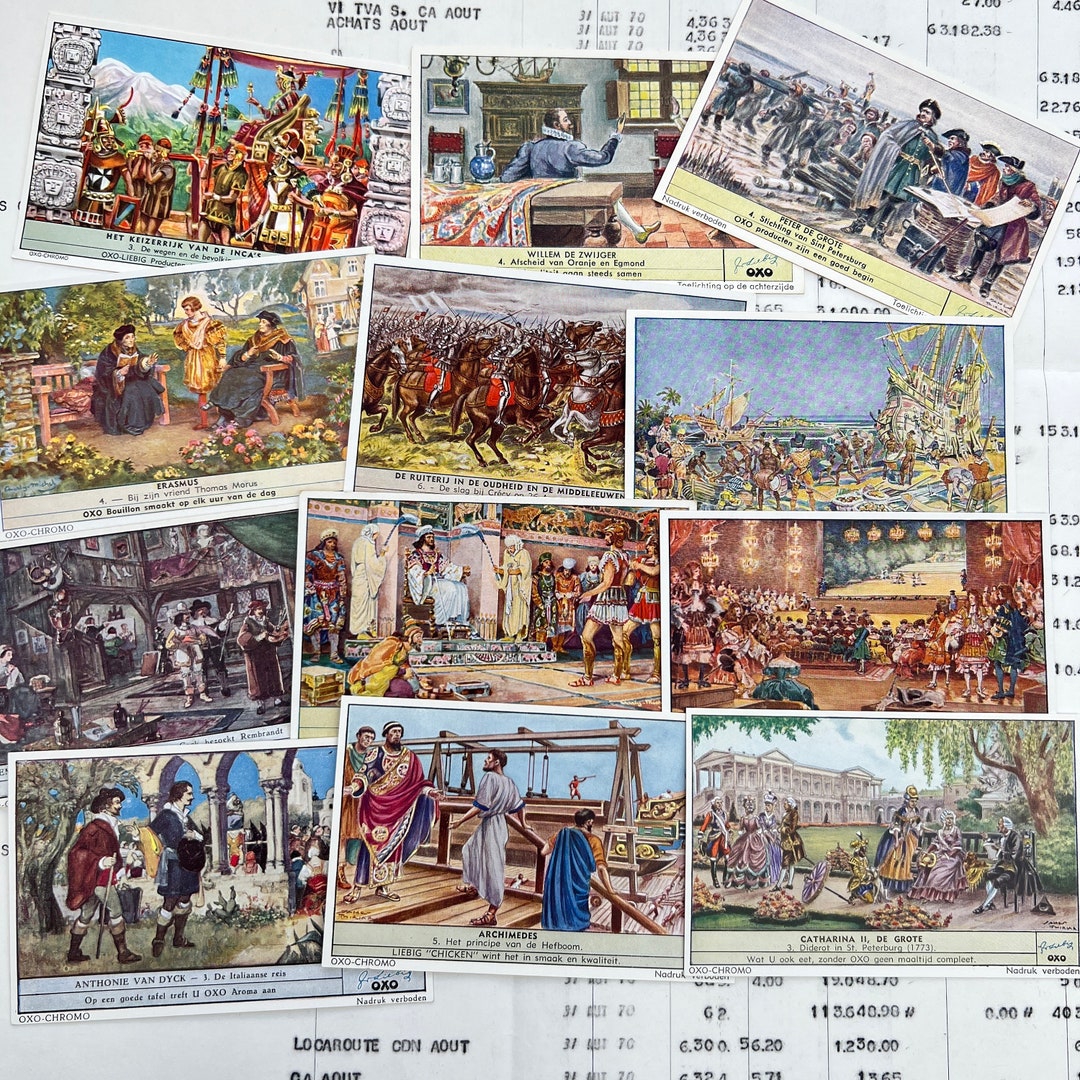 Set With 21 Various OXO CHROMOS CARDS. History, Middle Ages, Europe. - Etsy