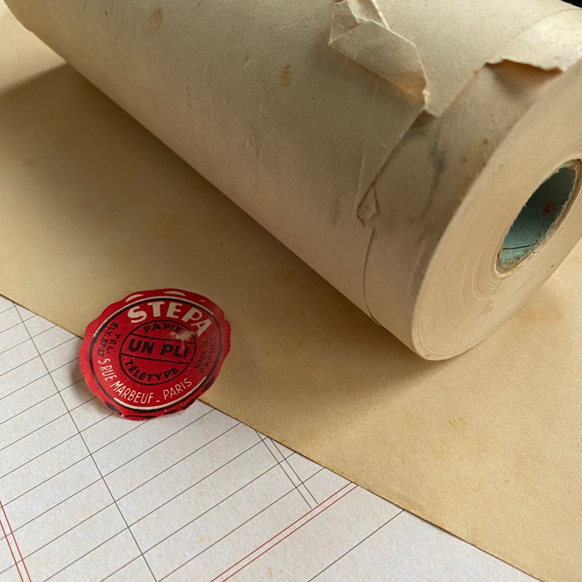 Vintage French Telex Paper From the 70s Beautiful Aged - Etsy