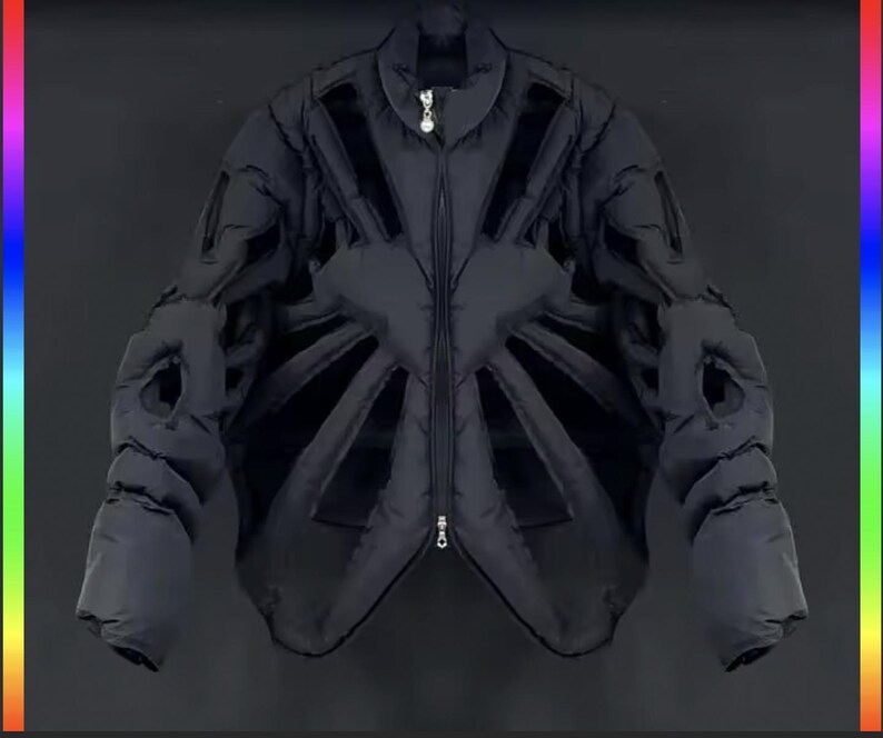 Skeleton Structural Puffer Jacket Jacket Shell / Vest ( Handmade ) 5 ...