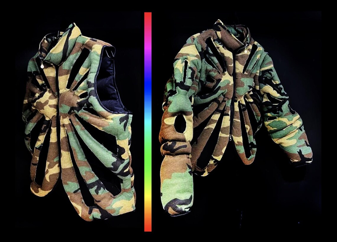 Skeleton Structural Puffer Jacket Jacket Shell / Vest ( Handmade ) 5 ...