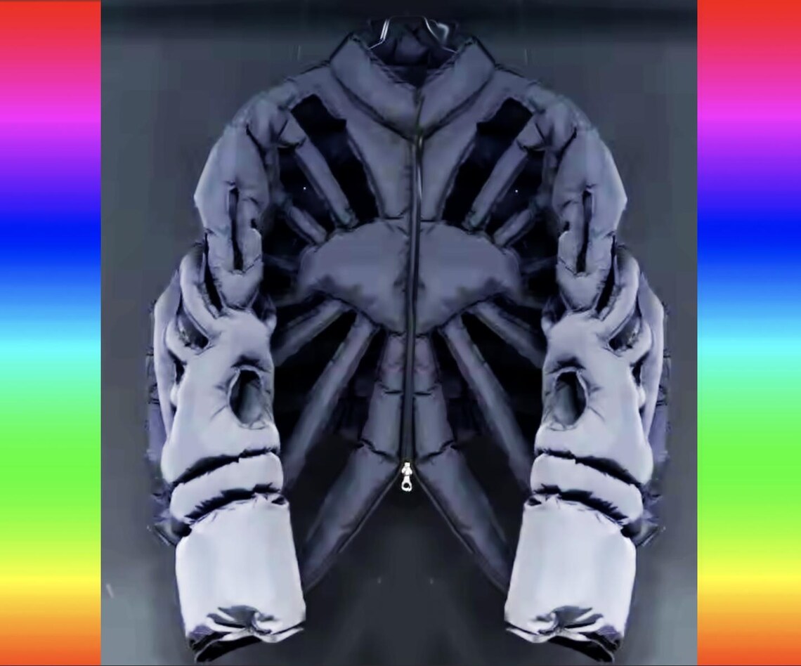 Skeleton Structural Puffer Jacket Jacket Shell / Vest ( Handmade ) 5 ...
