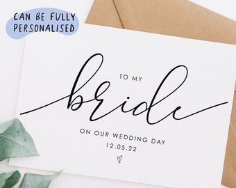 To My Bride on Our Wedding Day Card - Etsy UK