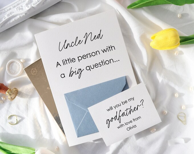 Will You Be My Ninong Card Personalized Card Ninong Godfather Proposal ...