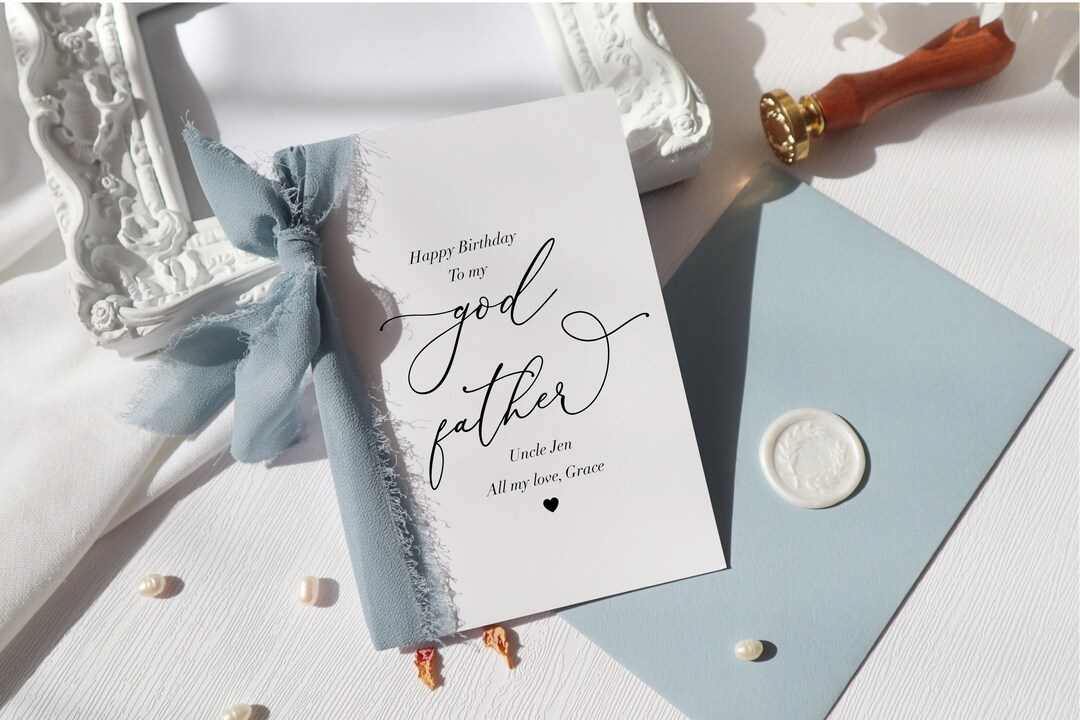 Godfather Birthday Card, Happy Birthday to My Godfather Card, Birthday ...