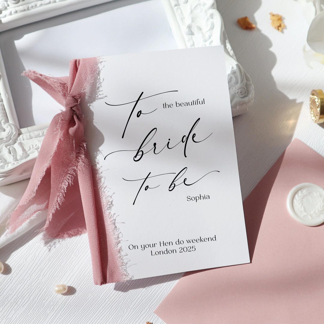 Personalised Bride to Be Card, Bride to Be Greeting Cards, Hen Party ...