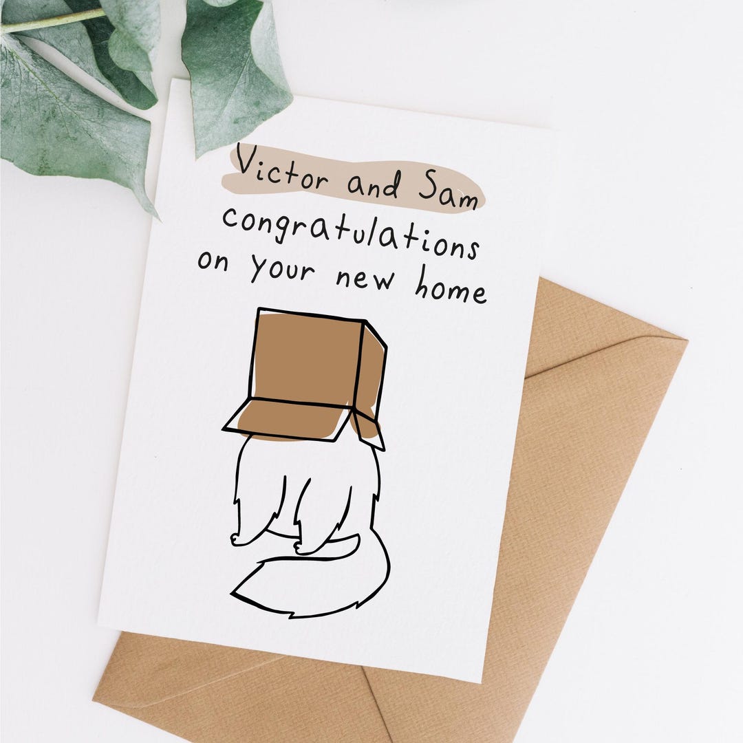 New Home Card, Housewarming Card, First House Card, Funny New Home Card ...