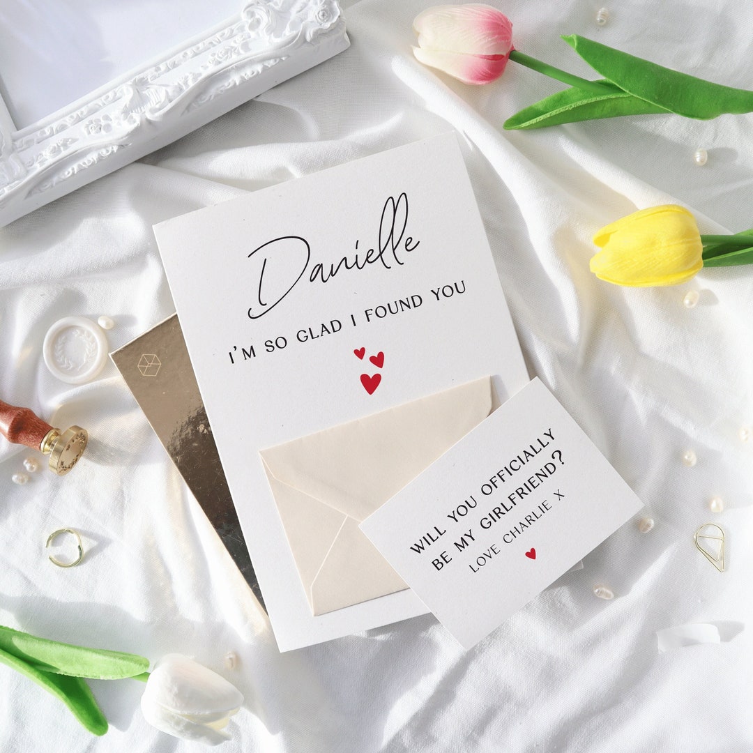 Will You Be My Girlfriend Proposal Card, Will You Be My Girlfriend ...