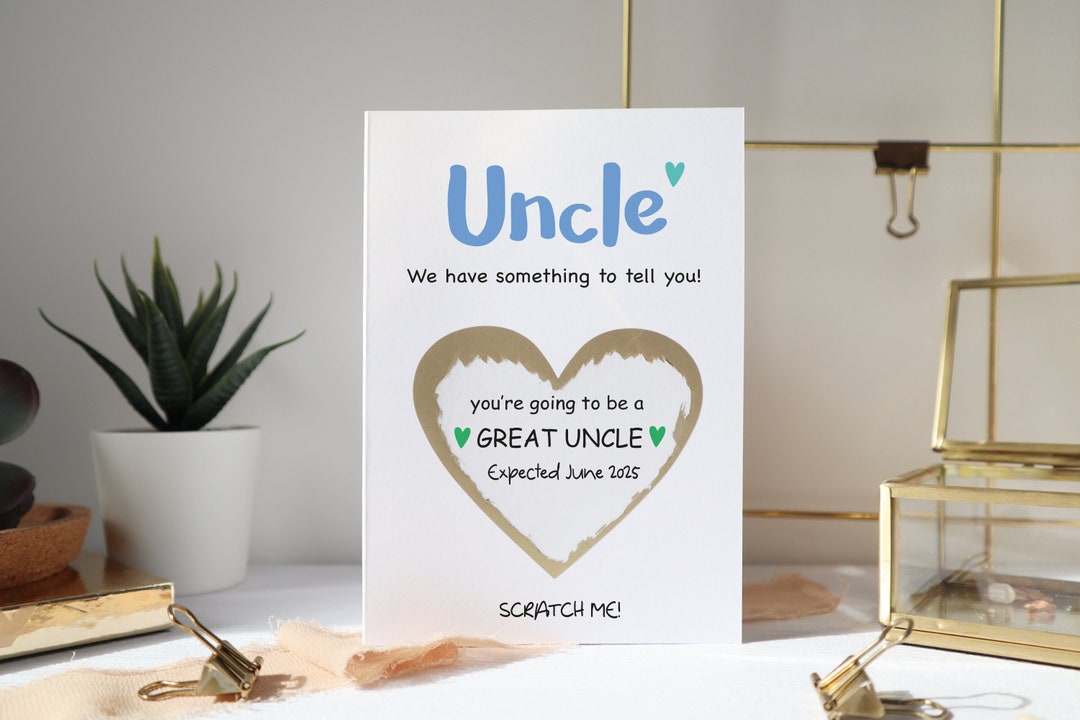 Pregnancy Announcement Card New Great Uncle Card Going to Be - Etsy UK