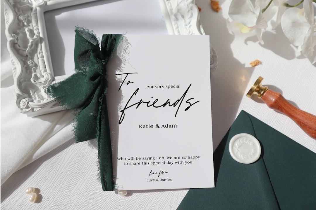 Friends Wedding Day Card, Personalised Wedding Card for Friend, to Our ...