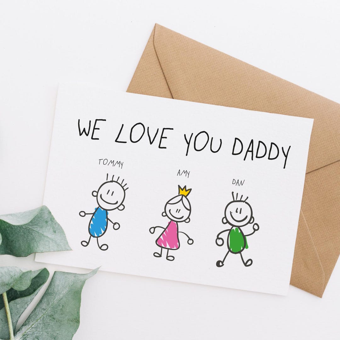 We love you daddy card, father's day card, fathers day card ...