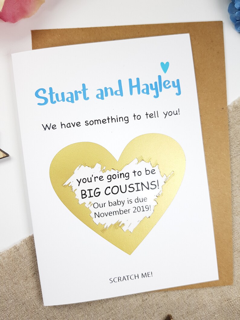 Get promoted to big cousins card Pregnancy Announcement Card | Etsy