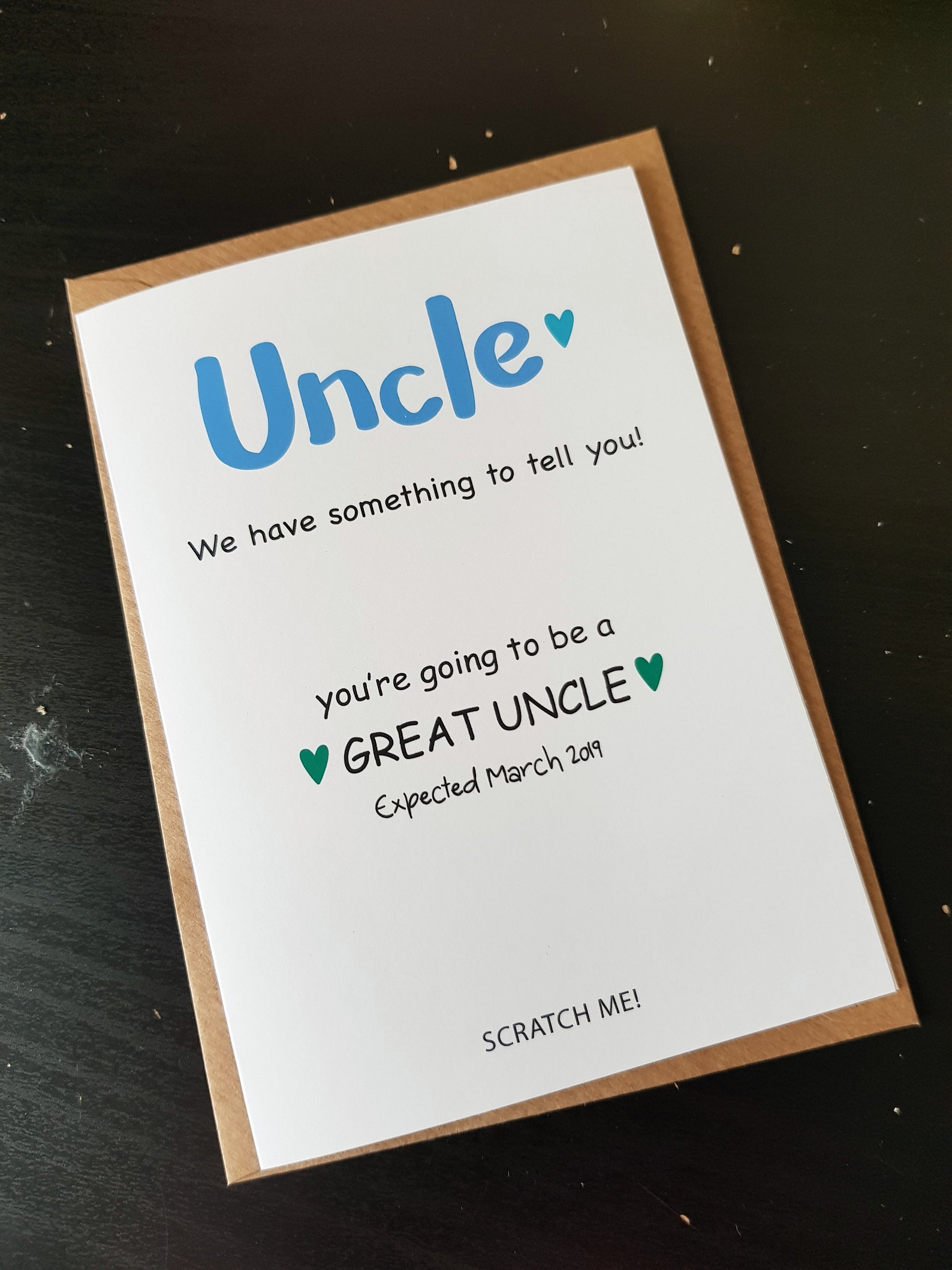 Pregnancy Announcement Card New Great Uncle Card Going to Be - Etsy UK