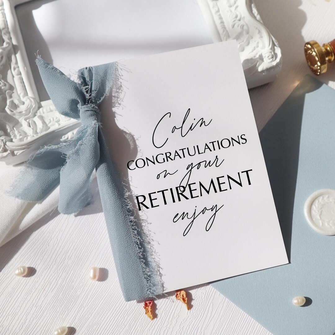 Retirement Card for Coworker, Retirement Card Personalised, Friend ...