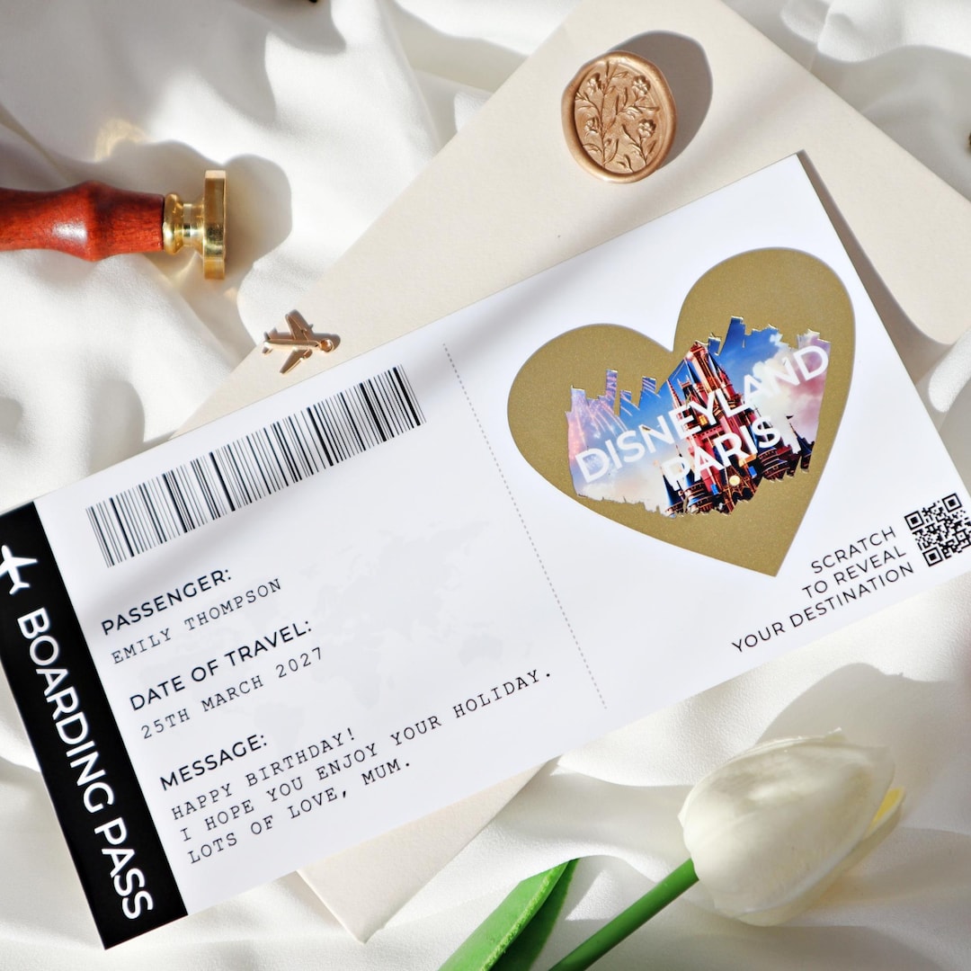 Disneyland Paris Scratch Ticket, You're Going to Disneyland Card ...