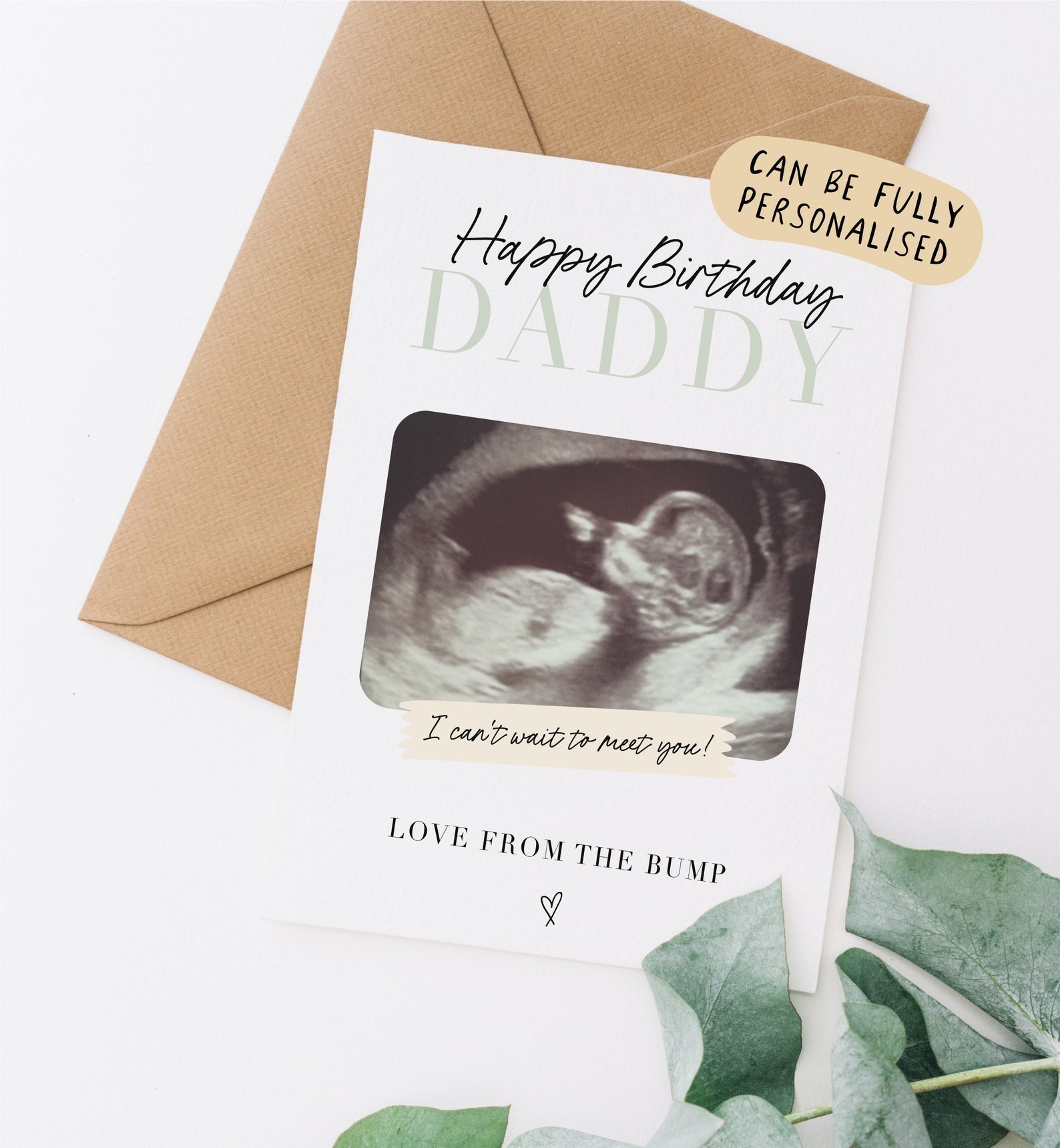 Birthday Card From the Bump Personalised Birthday Card for - Etsy