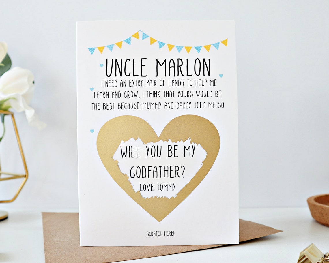 Will You Be My Godfather Card Godfather Proposal Card - Etsy UK