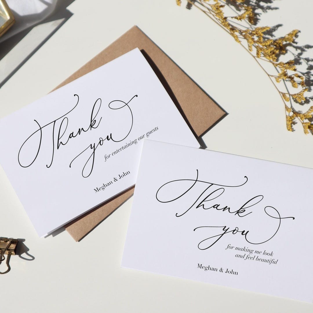 Thank You for Making Me Look Beautiful, Wedding Vendor Card, Make up Artist Wedding Thank You ...