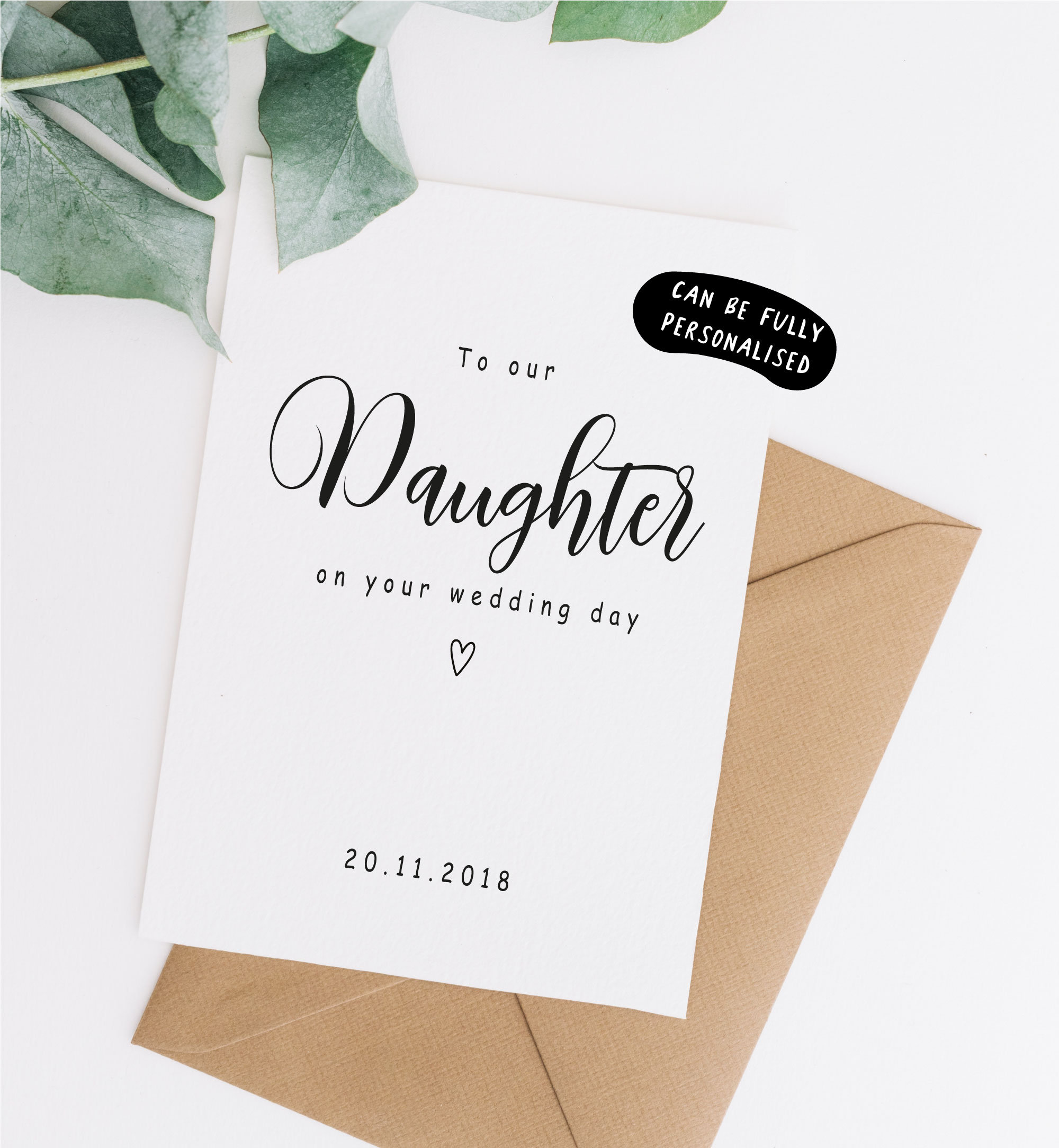 To Our Daughter on Your Wedding Day Card for Daughter on - Etsy UK