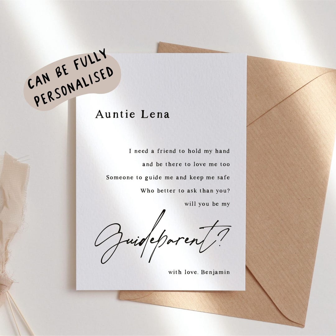 Guide Parent Card, Persoanalised Guide Parent Card, Will You Be My ...