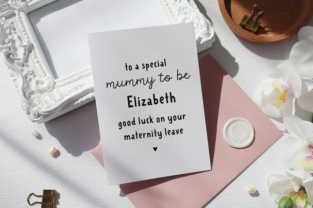 Maternity Leave Card Personalised Leaving to Have A Baby - Etsy UK