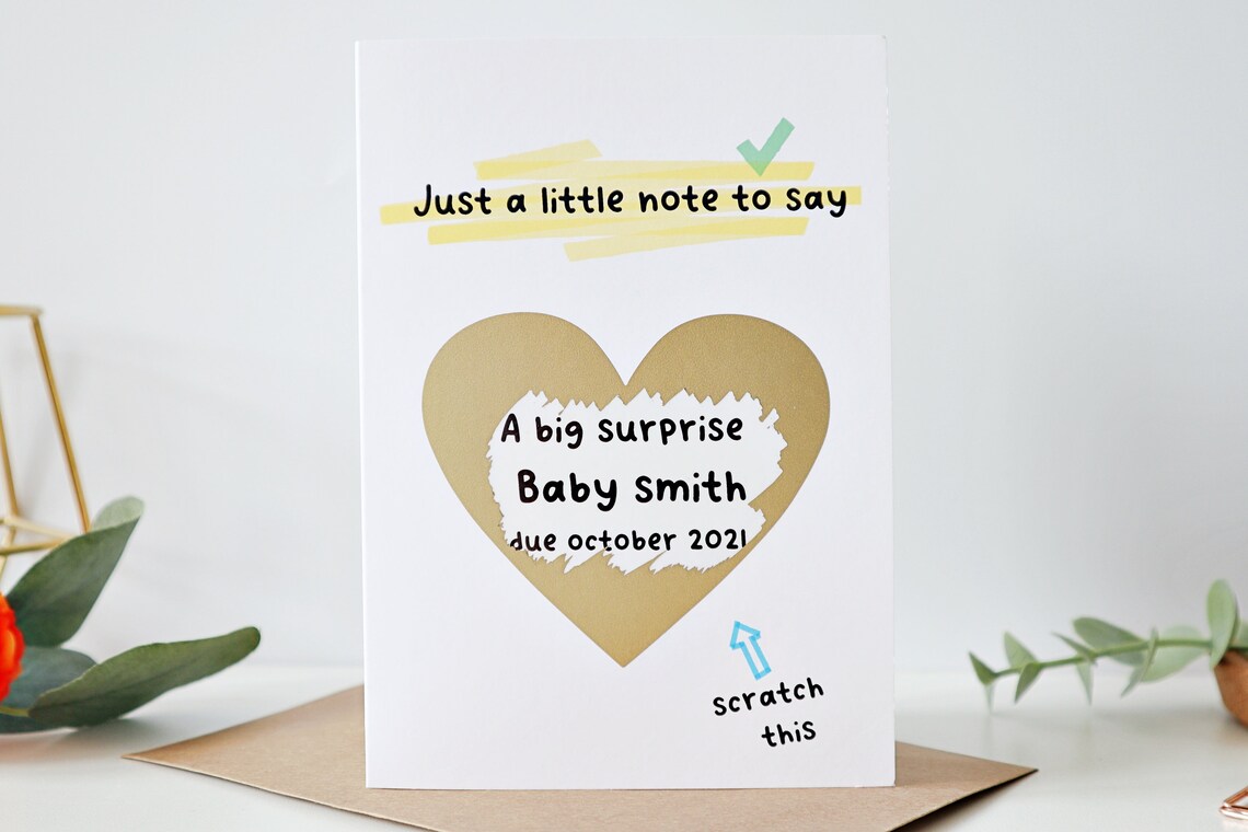 We Are Having a Baby Card Baby Reveal Cards We're - Etsy UK
