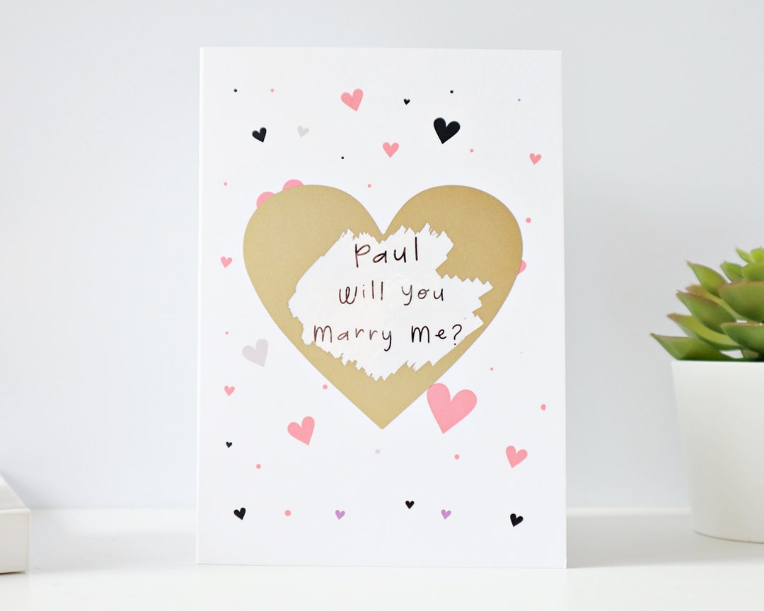 Will You Marry Me Card, Merry Me Card for Him, Merry Me Card for Her ...