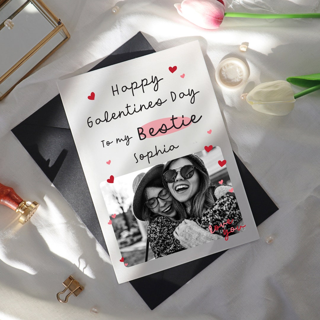 Happy Galentines Day Bestie Card, to My Bestie Valentines Day Card ...