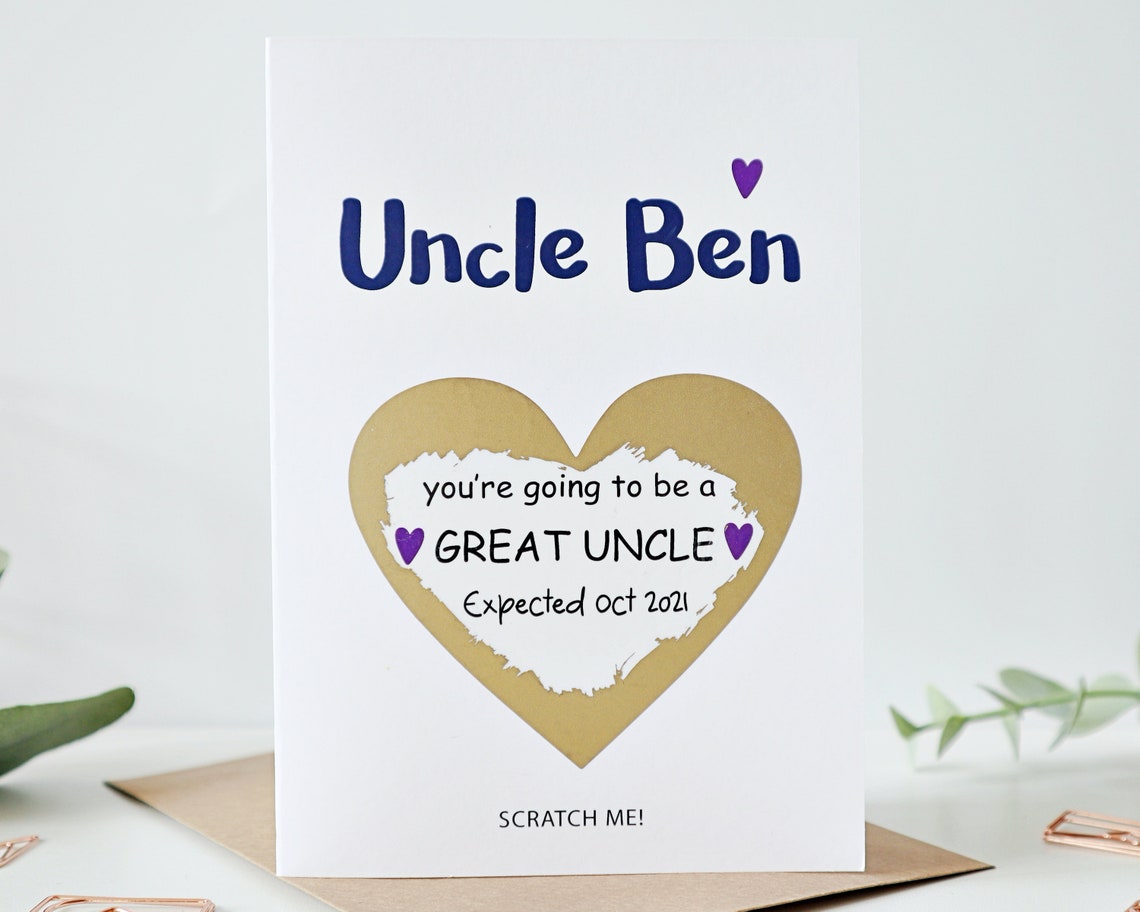 You're going to be a Great Uncle card personalised card | Etsy