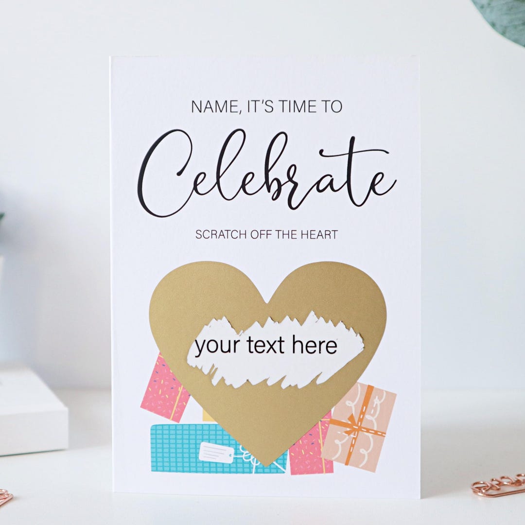 Birthday Scratch off Cards, Happy Birthday Scratch Cards, Birthday ...