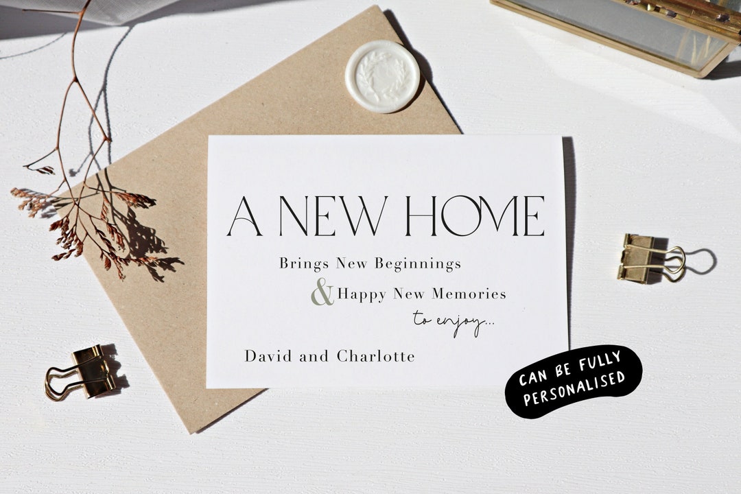 New Home Card, Housewarming Card, First House Card, Funny New Home Card ...