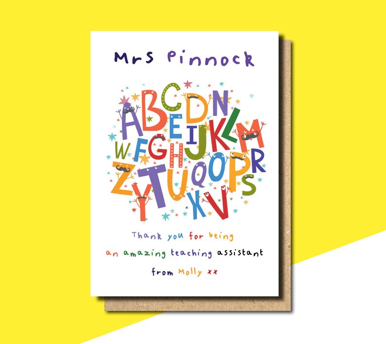 Thank You Card For Teaching Assistant Thank You Card Card Etsy UK thank-you-card-for-teaching-assistant-thank-you-card-card-etsy-uk