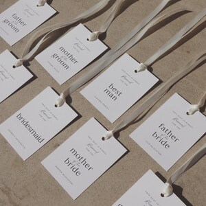 Personalised Reserved Seat Tags Minimalist Wedding, Wedding Chair Seat ...