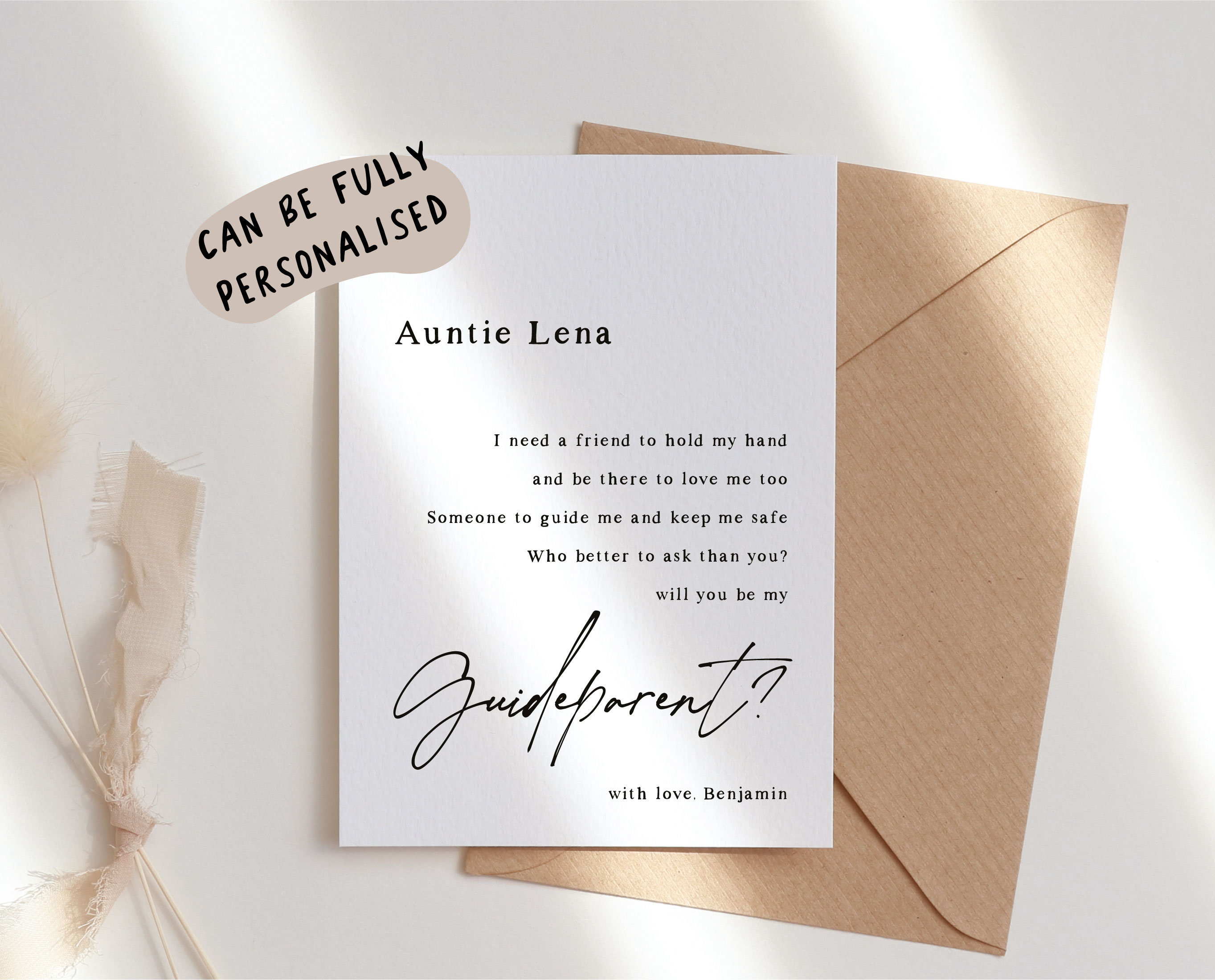 Guide Parent Card Persoanalised Guide Parent Card Will You - Etsy UK