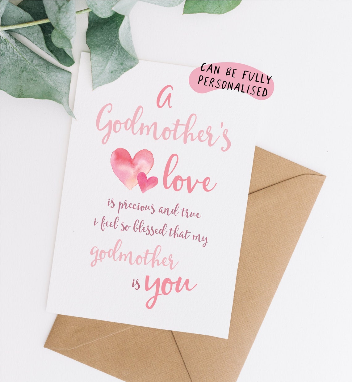 Happy Mothers Day Godmother Card Thank You For Being My Etsy
