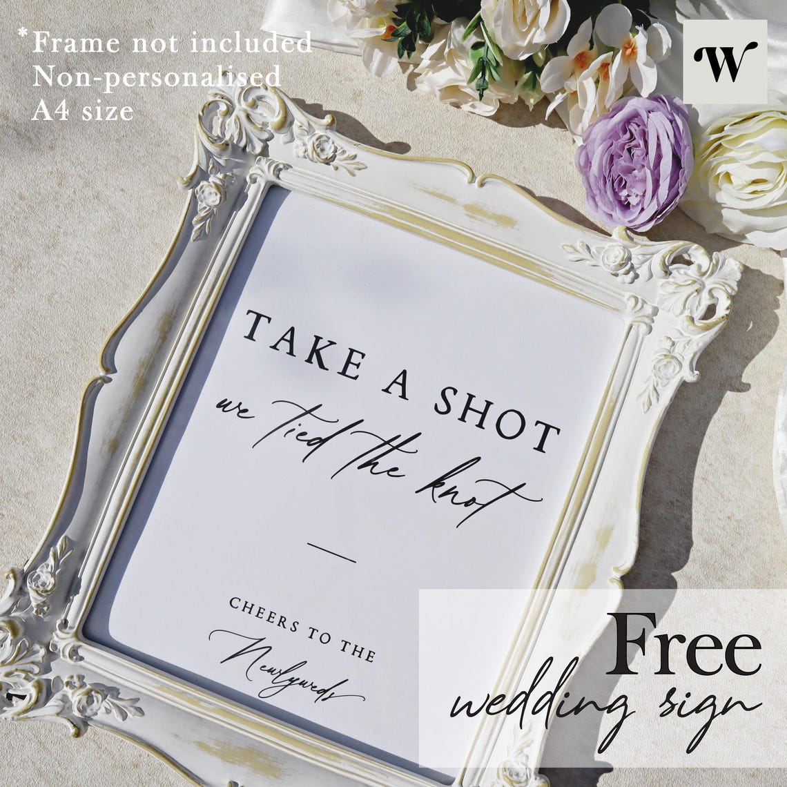 Take A Shot We Tied the Knot Wedding Tags, Personalised Wedding Favour ...
