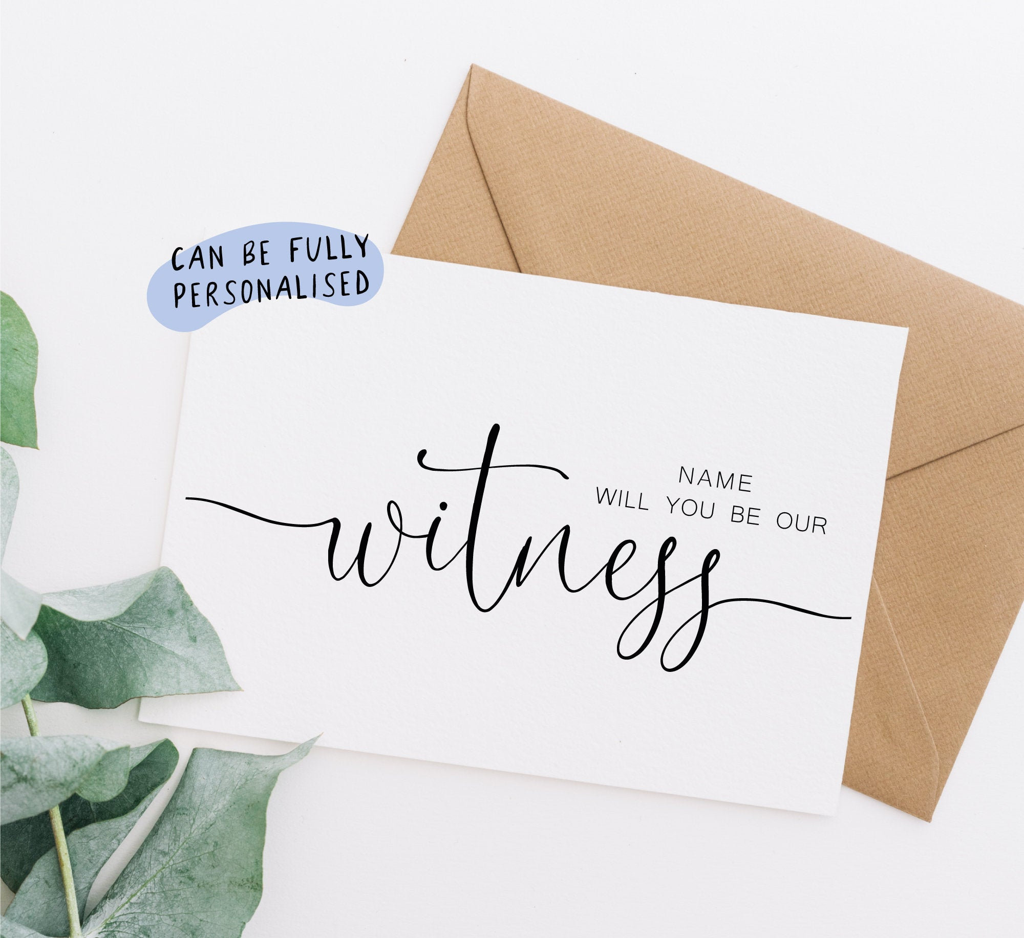 Witness Proposal Card Personalised Witness Card Will You Be - Etsy UK