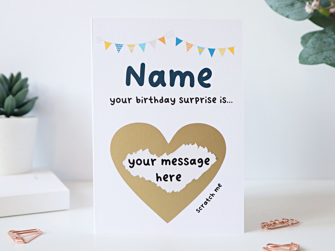 Birthday Surprise Scratch Card, Birthday Surprise Scratch Off ...