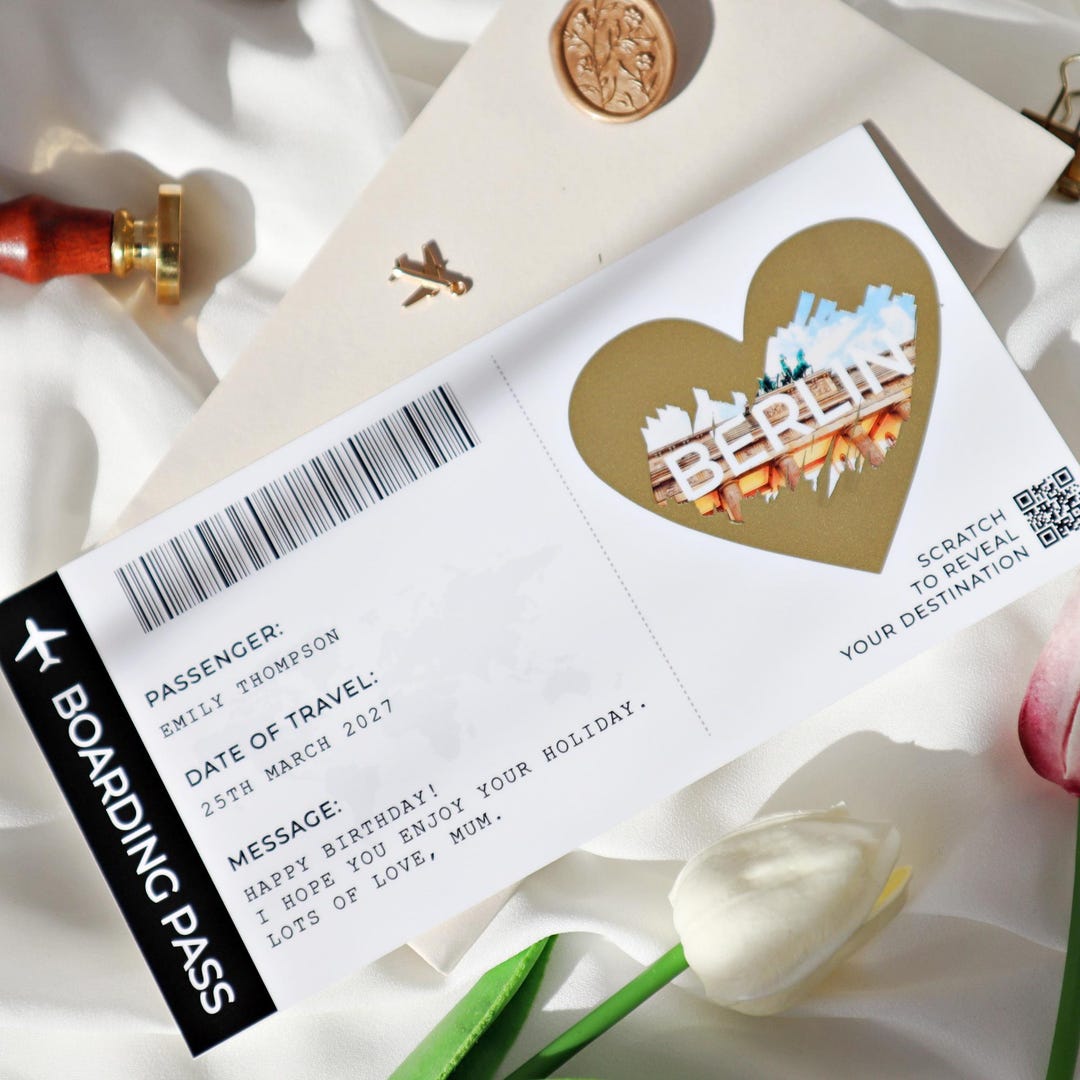 Berlin Holiday Scratch Reveal Card, Personalised Scratch Reveal ...