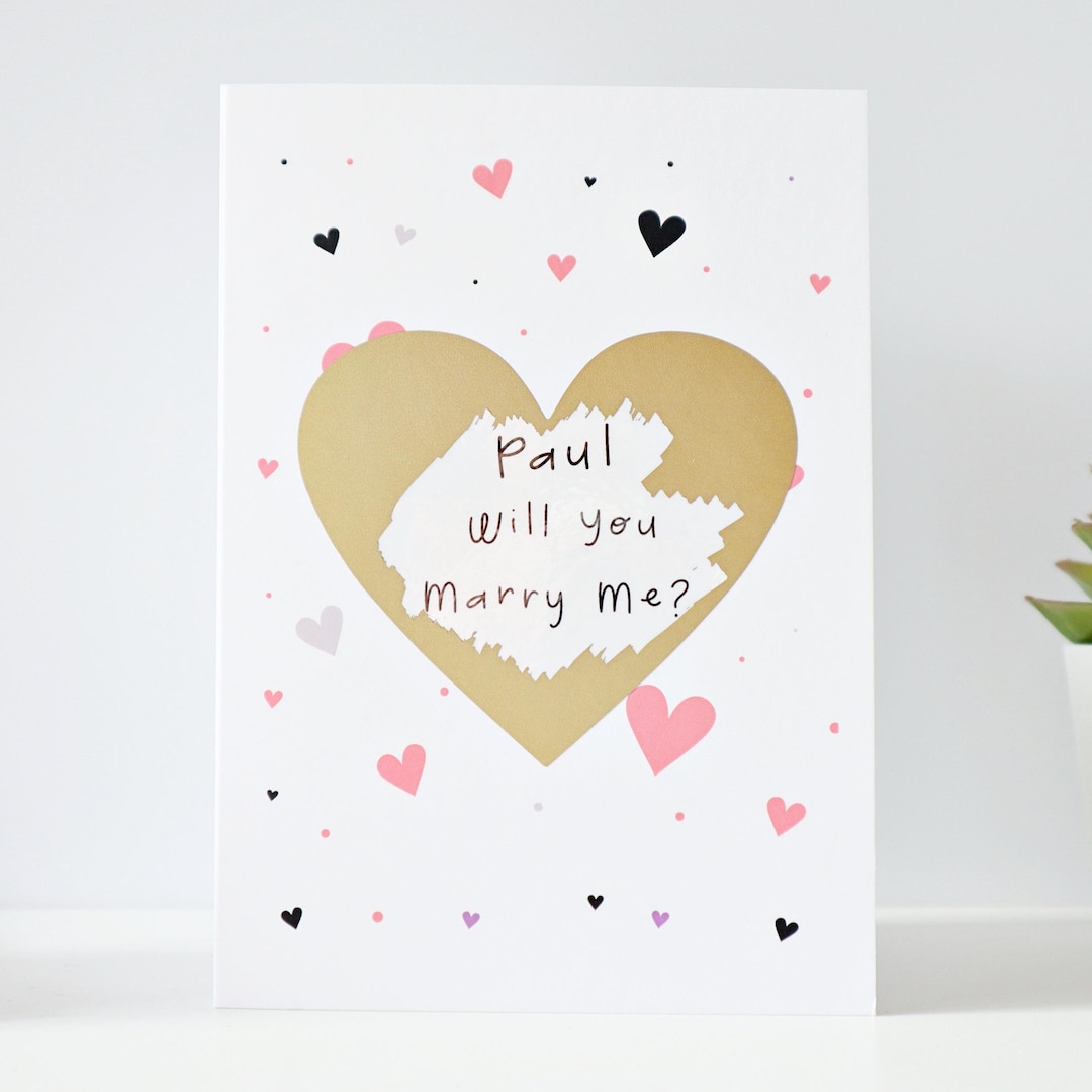 Will You Marry Me Card, Merry Me Card for Him, Merry Me Card for Her ...