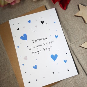Personalised Will You Be Our Page Boy?, Page Boy Card, Ask Page Boy ...