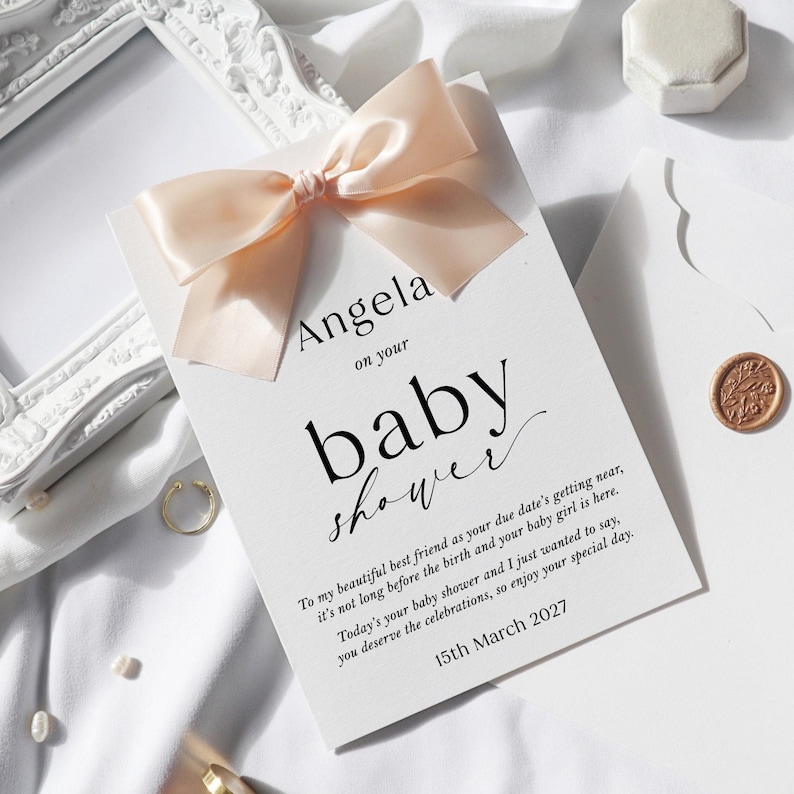 Baby Shower Card for Best Friend, on Your Baby Shower Card, Baby Shower ...