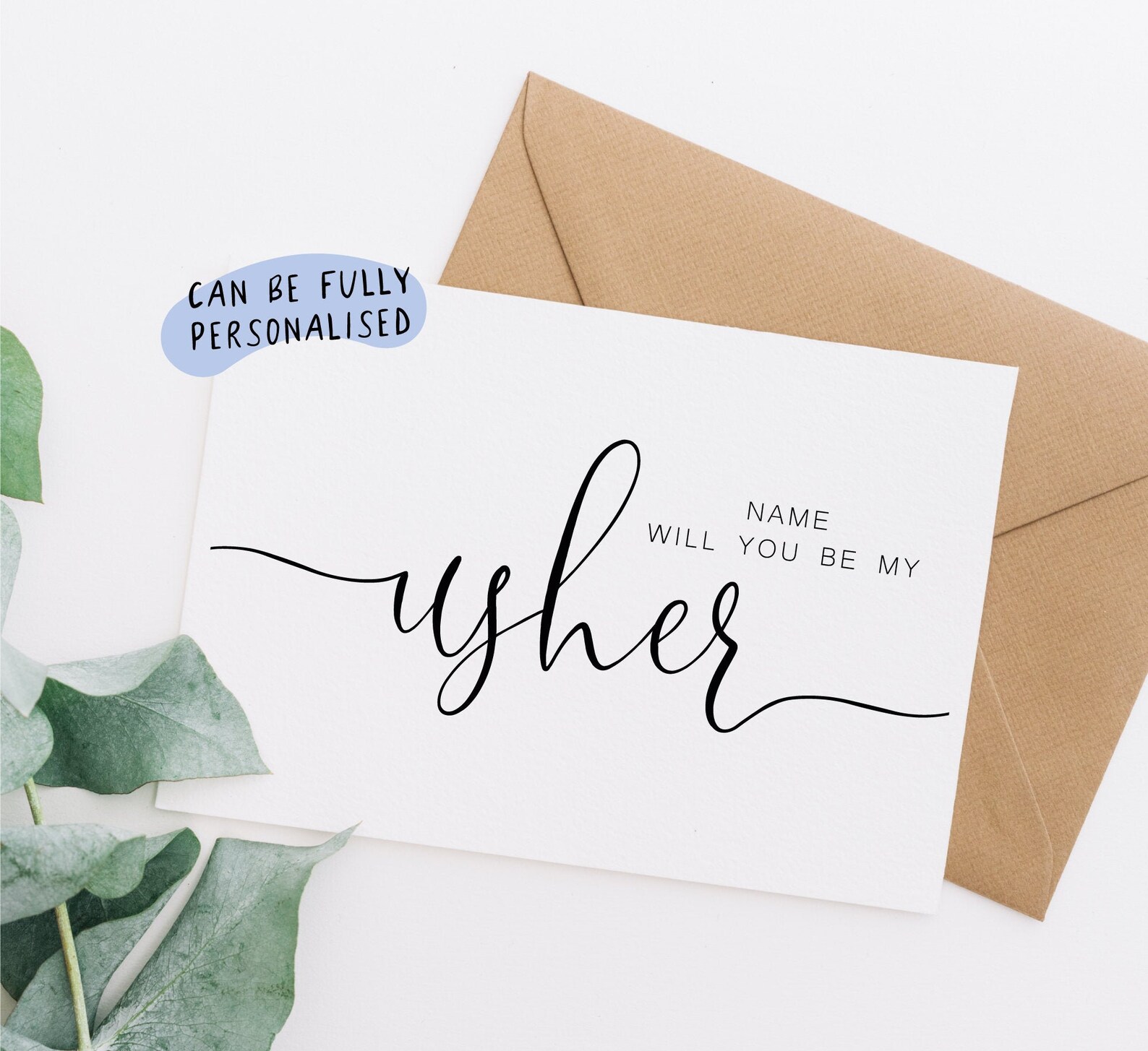 Usher Proposal Card Personalised Usher Card Will You Be My - Etsy