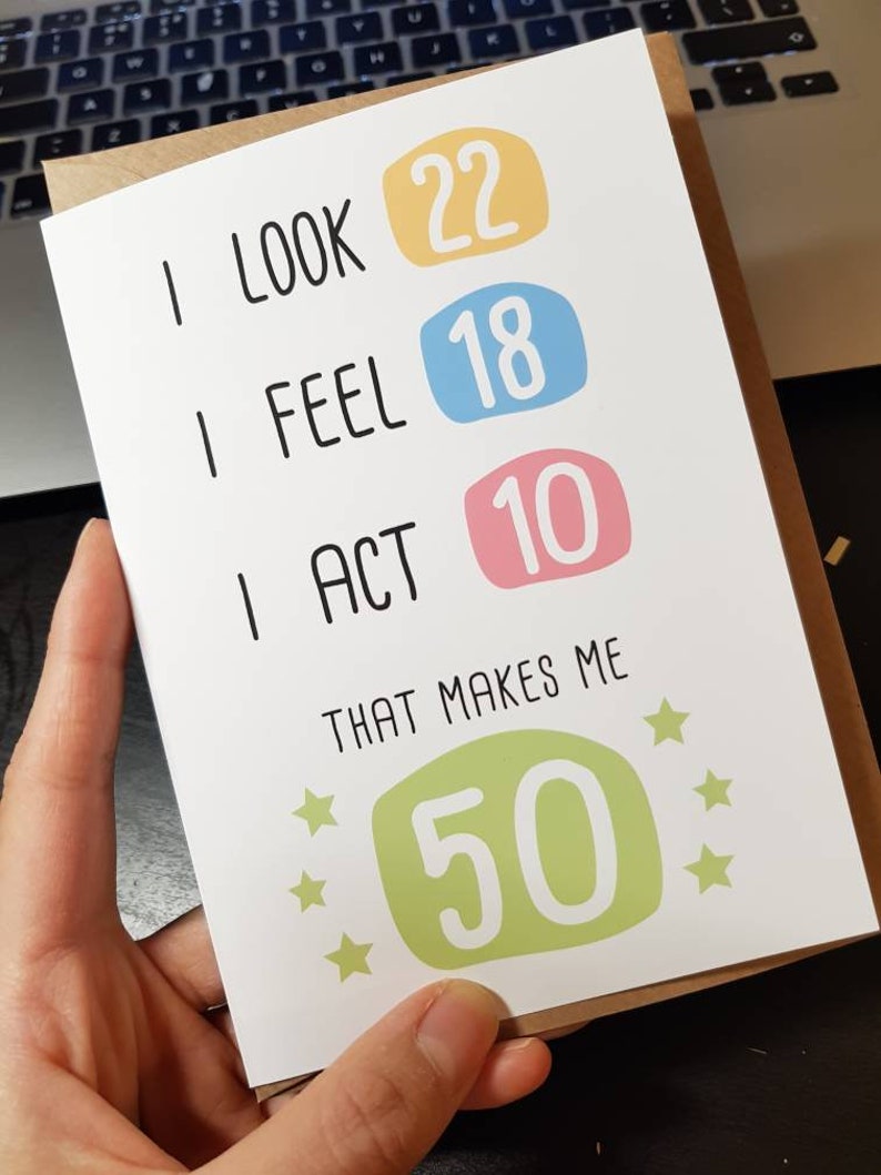 50th Birthday Card Funny Birthday Card 50th Birthday Gift Etsy Hong Kong