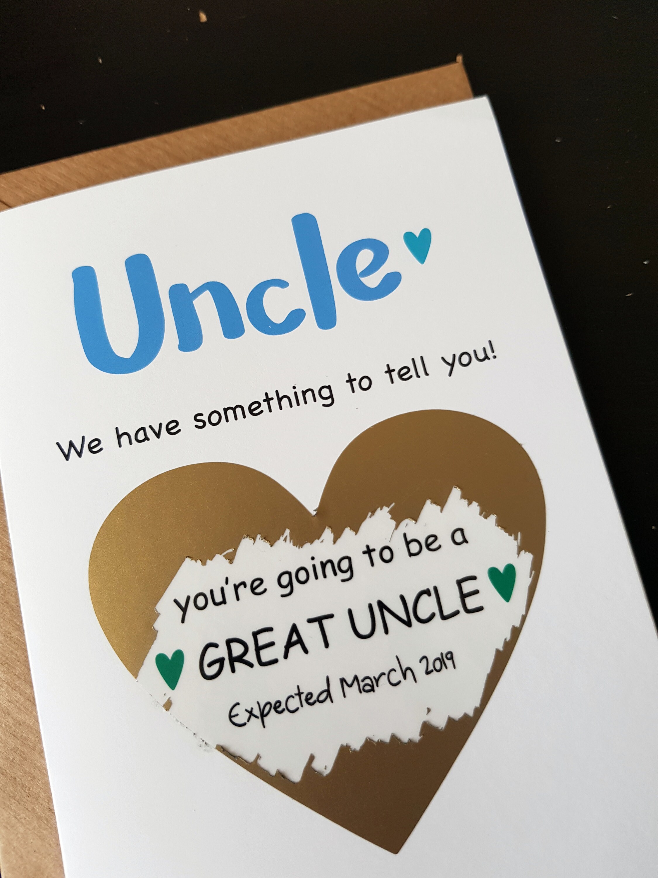 Pregnancy Announcement Card New Great Uncle Card Going to Be - Etsy UK