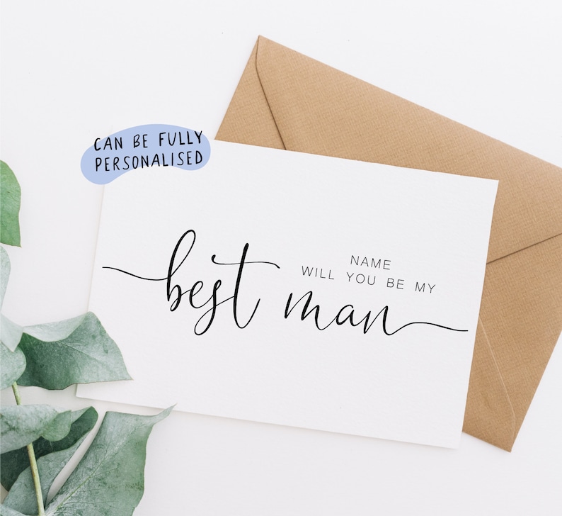 Best Man Proposal Card Personalised Best Man Card Will You - Etsy