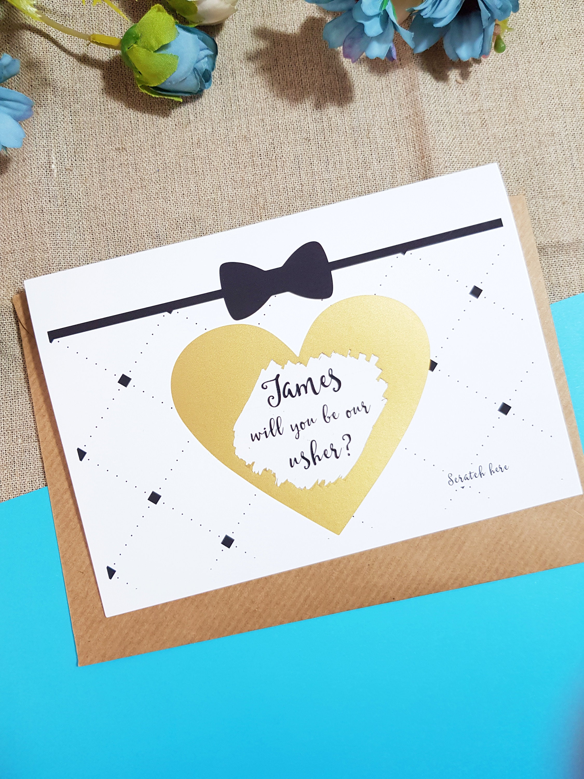 Will You Be Our Usher Card, Will You Be an Usher Card, Usher Proposal ...