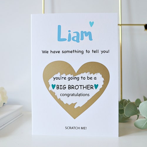 Personalised Big Brother Congratulations Card New Big Brother | Etsy