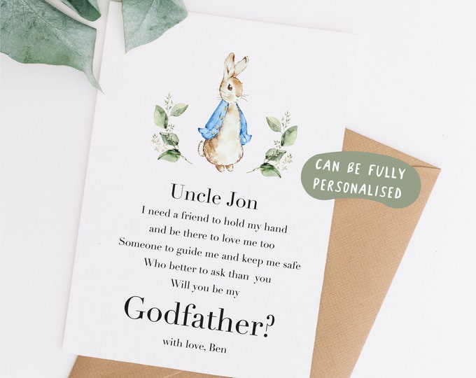 Will You Be My Ninong Card Personalized Card Ninong Godfather Proposal ...